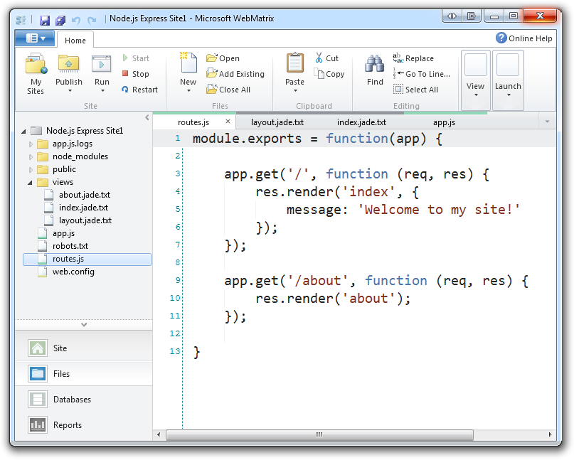 WebMatrix and node.js: The easiest way to get started with node on Windows - Scott Hanselman's Blog